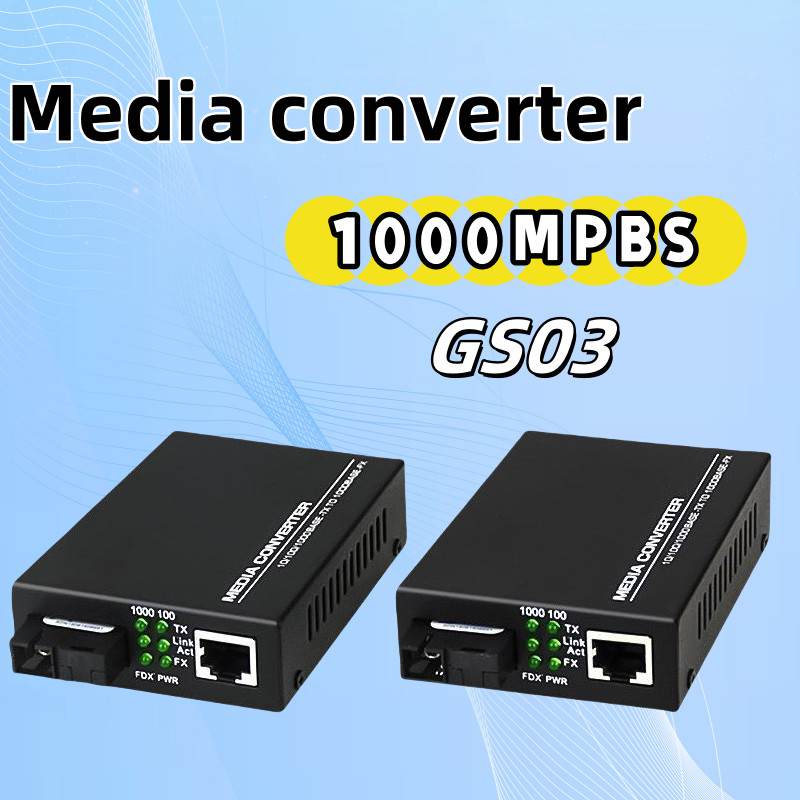 HTB-GS-03 1000Mbps A/B Gigabit Fiber Optical Media Converter Media Fiber Converter Switch 1Pair ...