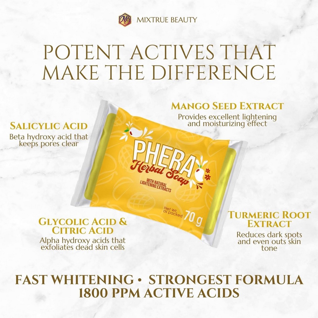 Kojic Papaya; Aloe Pili Oil; Sulfur Charcoal; Mango Turmeric & PHERA ...