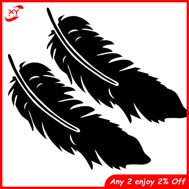 XY Flying Feather Car Sticker Car Decal Styling Sticker Reflective ...