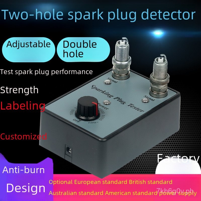 Automobile Spark Plug Ignition Tester Double Hole Spark Plug Tester ...