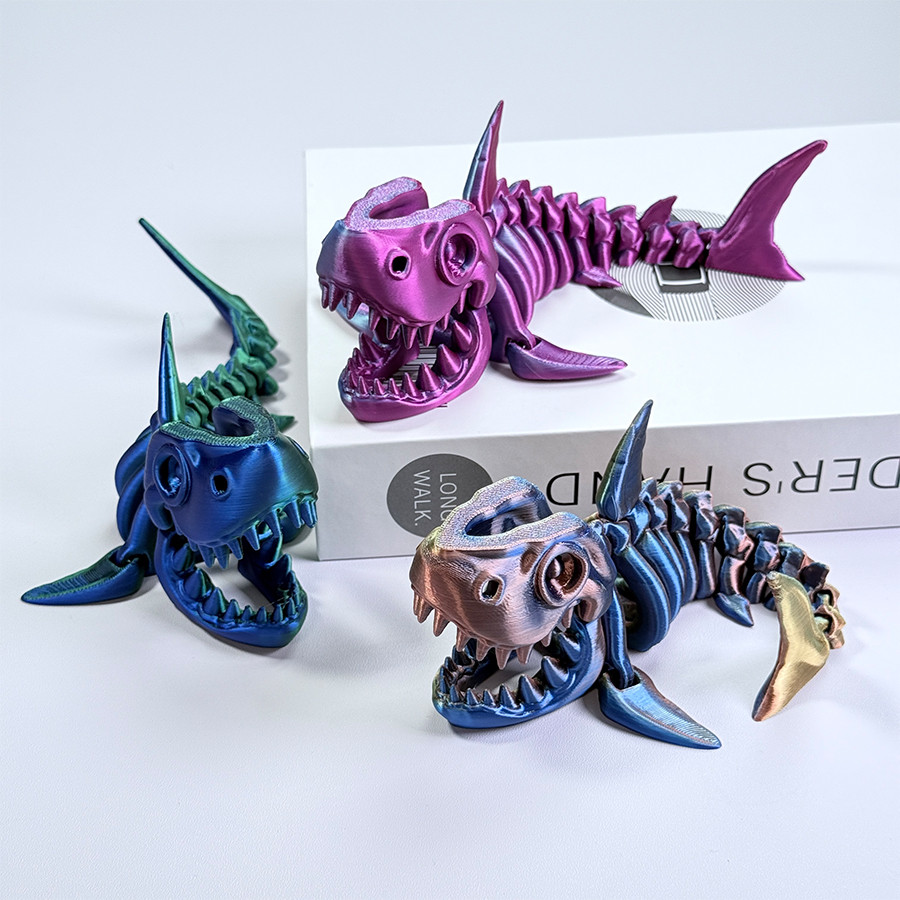 Shark Skeleton - Durable 3D Printed Collectible Animal Figure with ...