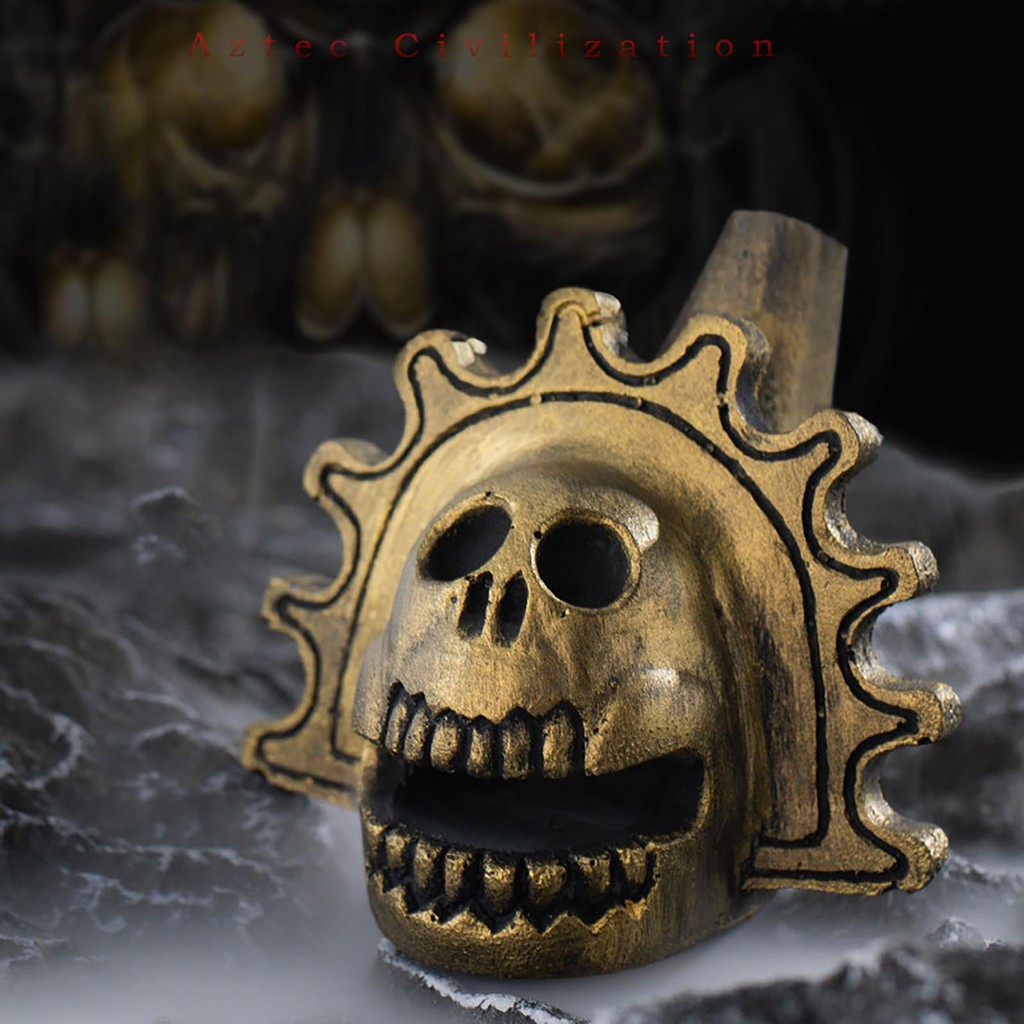 Aztec Death Whistle Loud Skull Spooky Aztec Screaming Whistle with ...