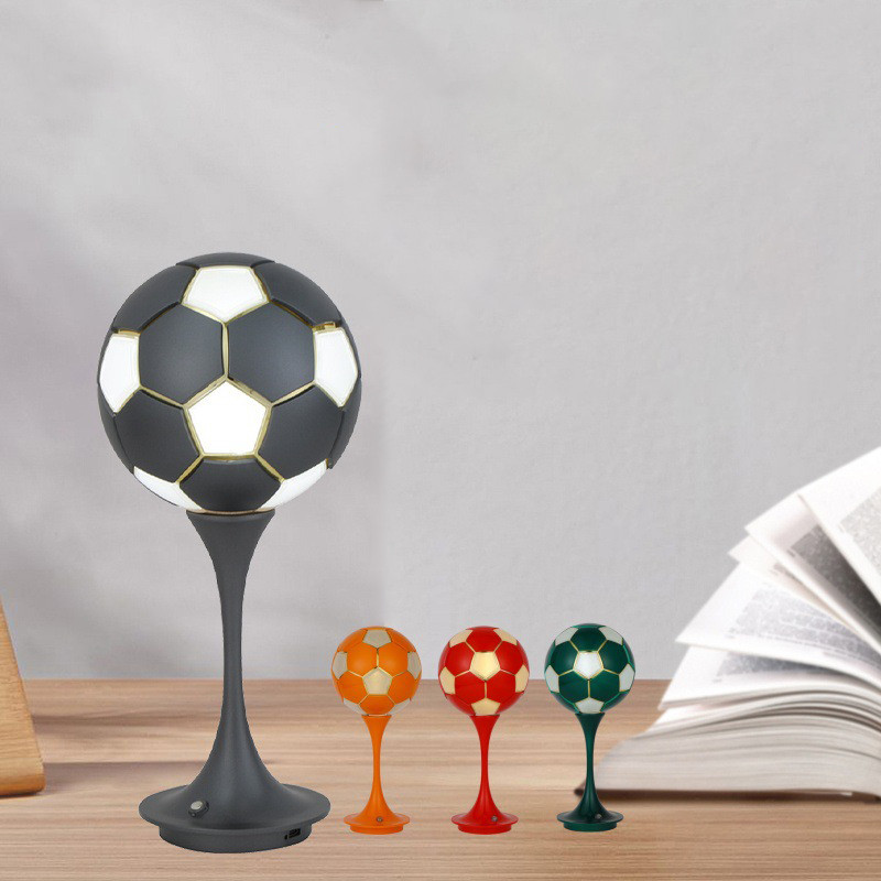 Modern Acrylic Football Desk Lamp With Touch Switch,Wireless USB ...