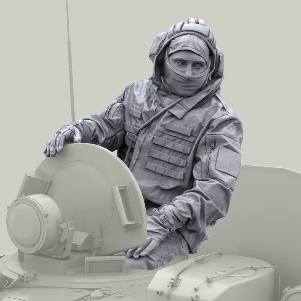 1/35 Modern Russian tanker, Resin Model soldier, Military themes ...