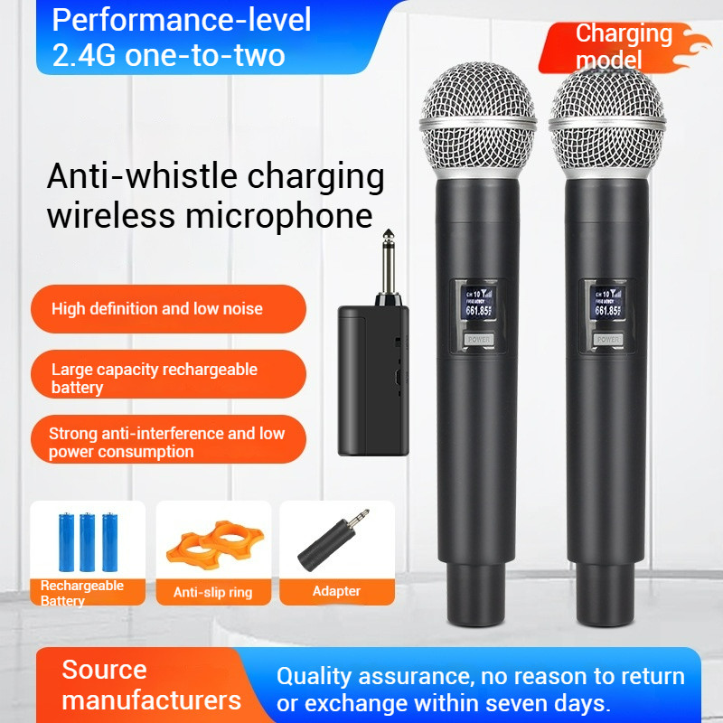 2.4G Wireless Dynamic Microphone For Videoke Professional Live Sound ...