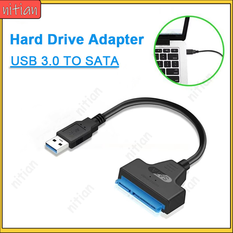 High-Speed USB 3.0 to SATA Adapter External Hard Disk Reader 2.5/3.5 ...