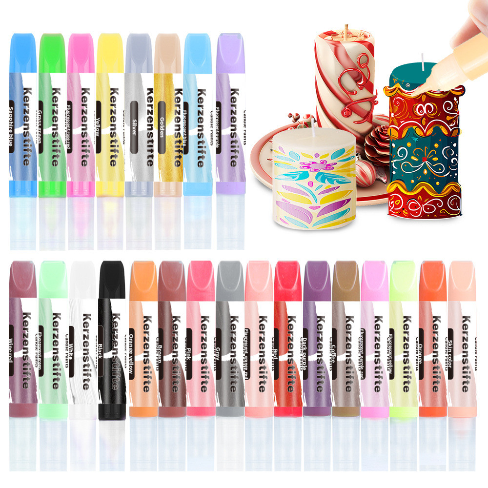 Candle Wax Pen Set for White Candle Painting, 12-Color for DIY Candle ...