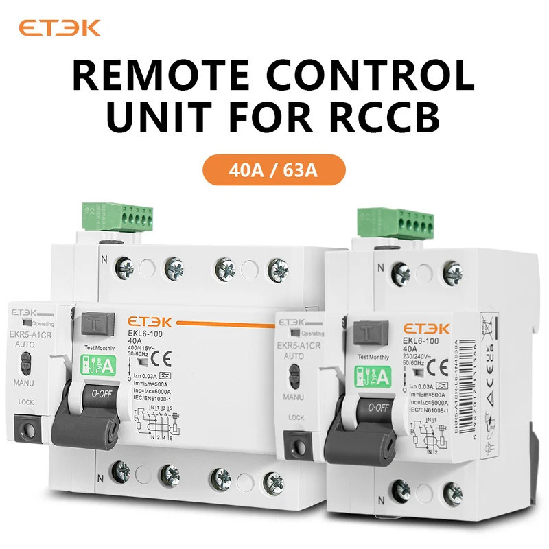 ETEK Automatic Reclosing Device Remote Control RCCB 2P 4P Circuit Breaker Recloser A Type RCD ...