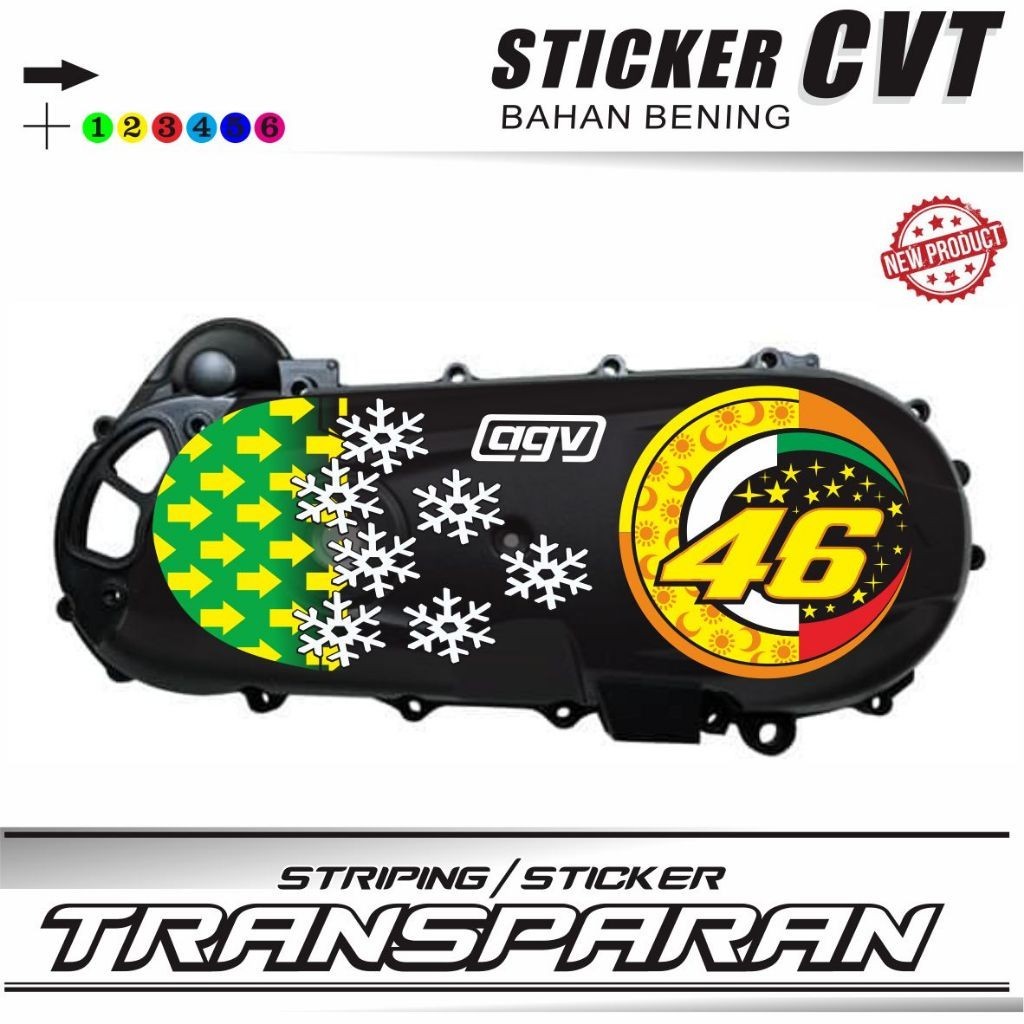 POLET LIS / TRANSFARAN STICKER CVT VARIO KZR LED OLD GEN 1/2 ARAI ...