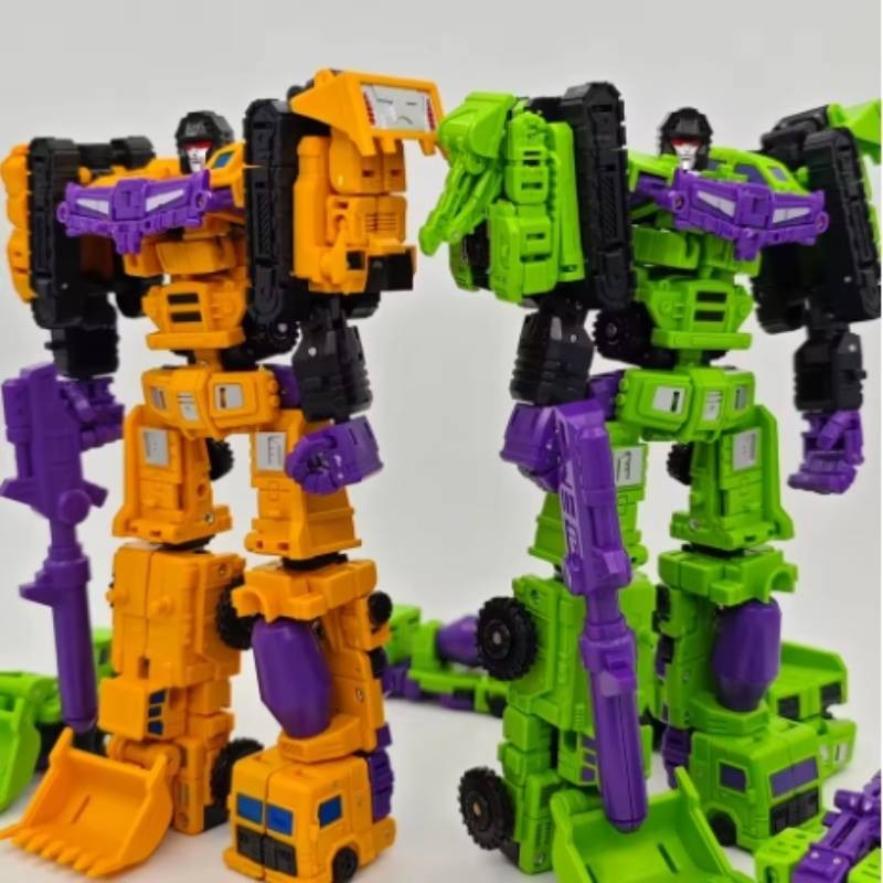 Green Transformation 6 in 1 Model Toy MINI Devastator Figure Robot ...