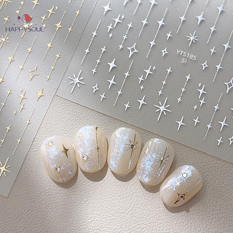 New Gold Silver Stamped Starlight Laser Glitter Star Bronzing ...