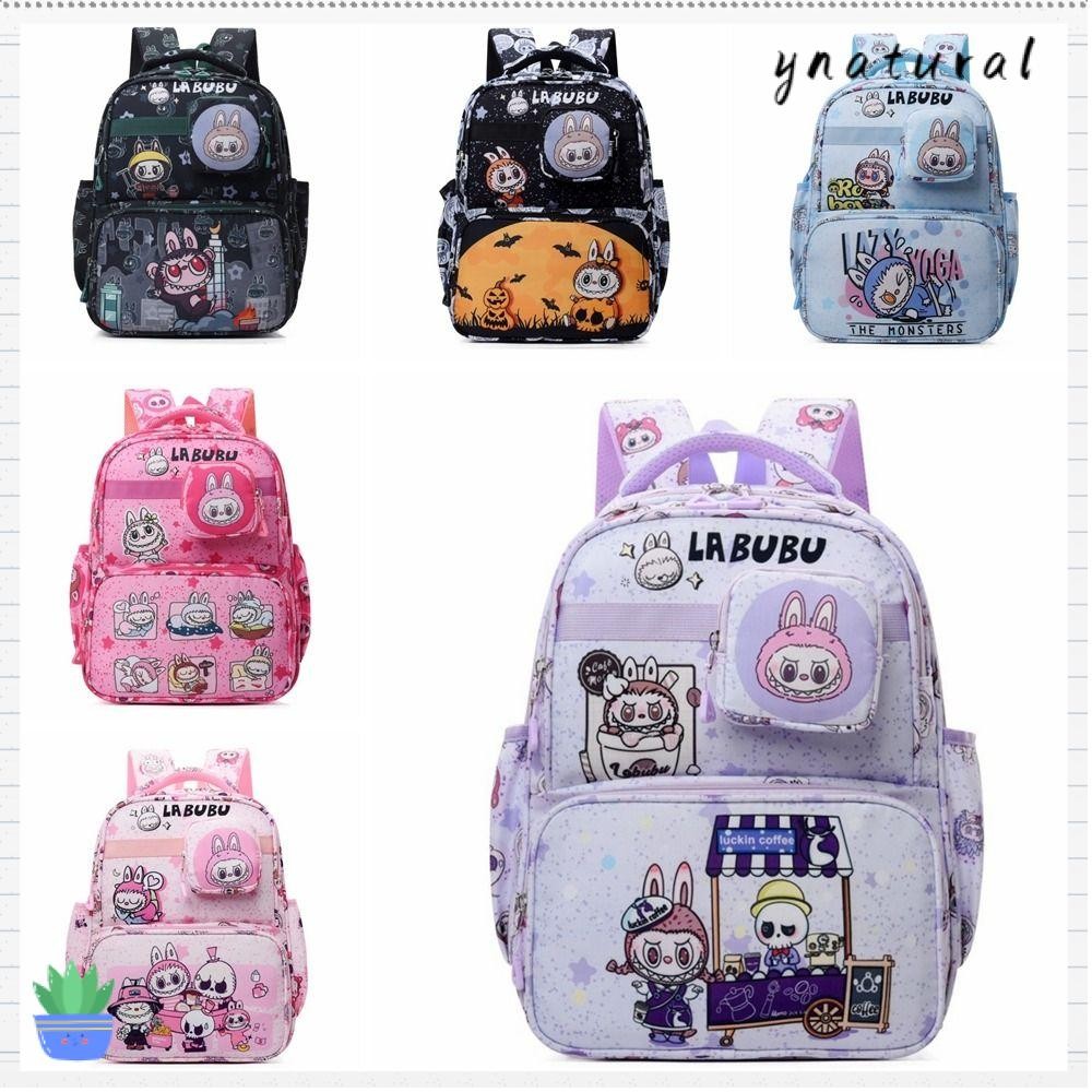 YNATURAL Labubu Backpack, with Coin Purse Large Capacity School Bags ...