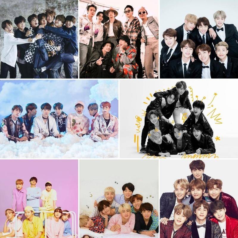 BTS - All Members Autograph Collage Name Poster in A3 & A4 Sizes ...