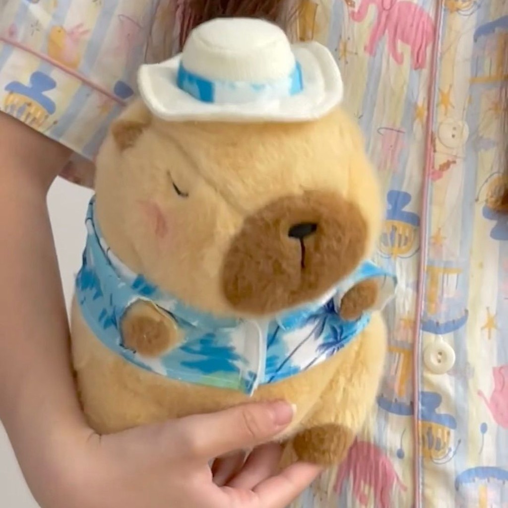 Calpibara Plush Toy Summer Super Cute Calpi Style Caliber Capybara Doll ...