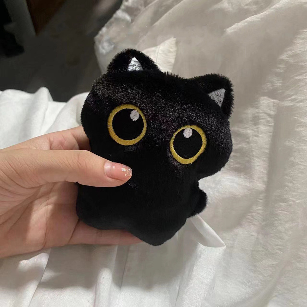 10cm Cute Black Cat plush toy Doll Small Pendant Cuddly Pillow Cushion ...