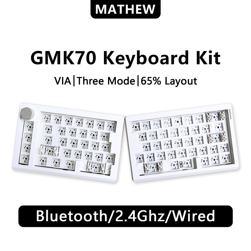 ZUOYA GMK70 Magnetic Split Type Mechanical Keyboard Kit 3mode BT/2.4G ...