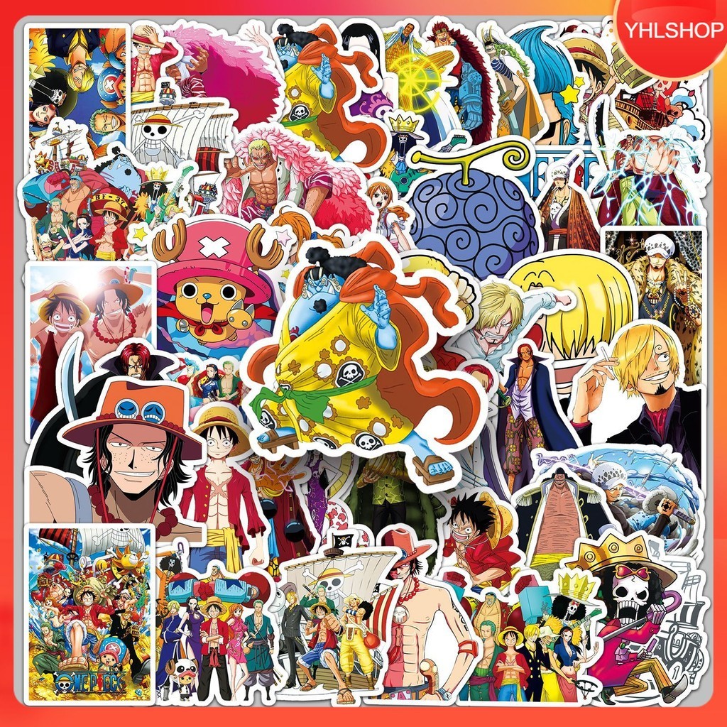 50 Designs Cartoon Stickers One Piece Anime sticker | Shopee Philippines