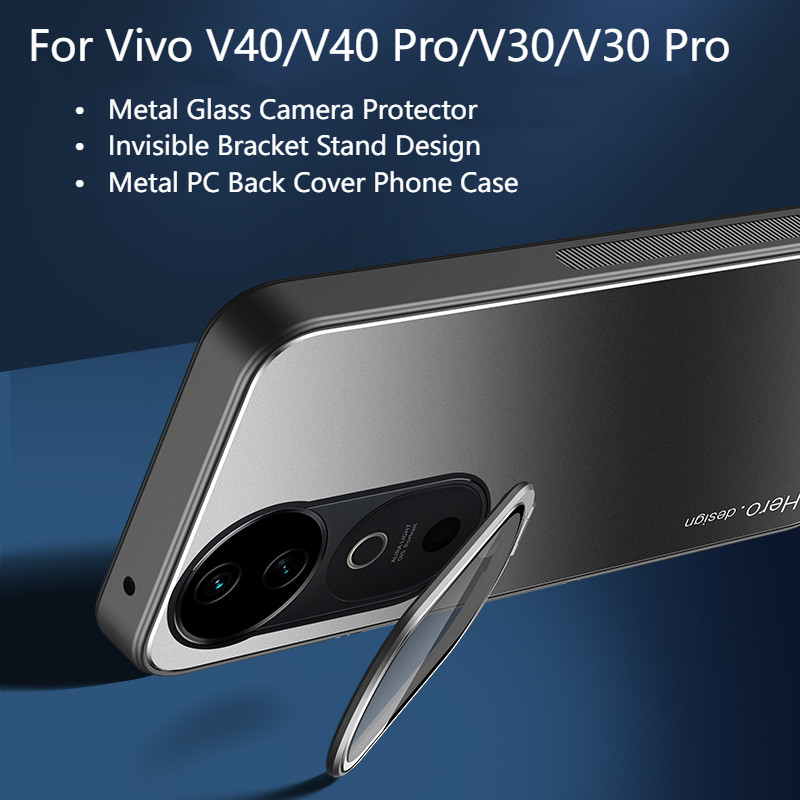 For Vivo V40 Pro V40 V30Pro V30 V29 Pro Case Luxury Metal Glass Camera Lens Protector Invisible ...