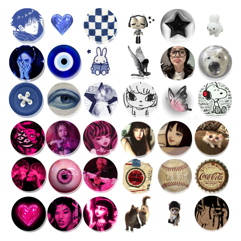 [2] Pin BUTTON 44mm shezslay - chrome / y2k / kpop idol / acubi / deco ...