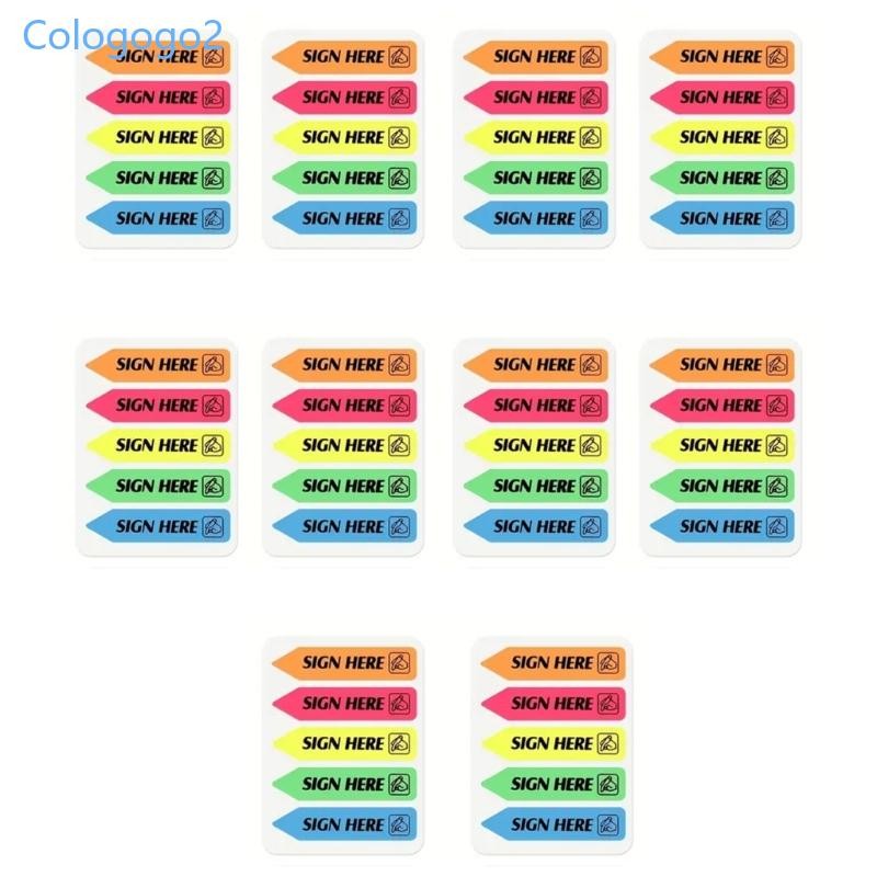 COLO Sign Here Stickers Sign Here Tabs Easy to Post Sign Date Here ...