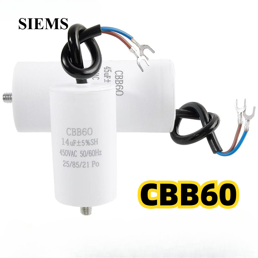 CBB60 Capacitors 450V Electric Replacement Start Capacitors With Fixing ...