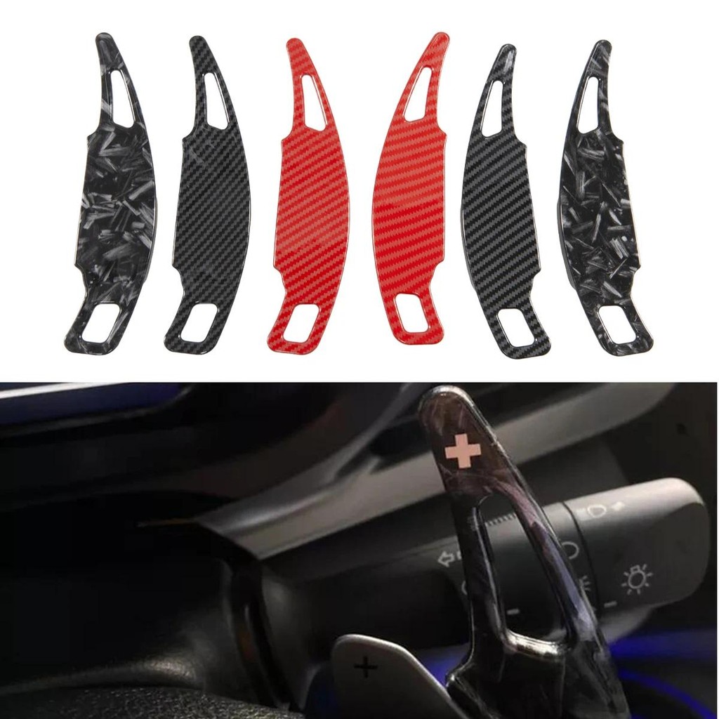 Car Steering Wheel Shift Paddles Trim Carbon Fiber For Toyota Vios 2019 ...