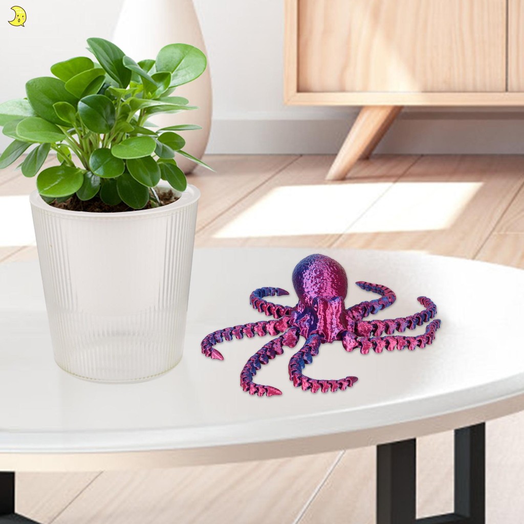 3D Printed Octopus Model Toy Mini Unique Octopus Creative Ornament ...
