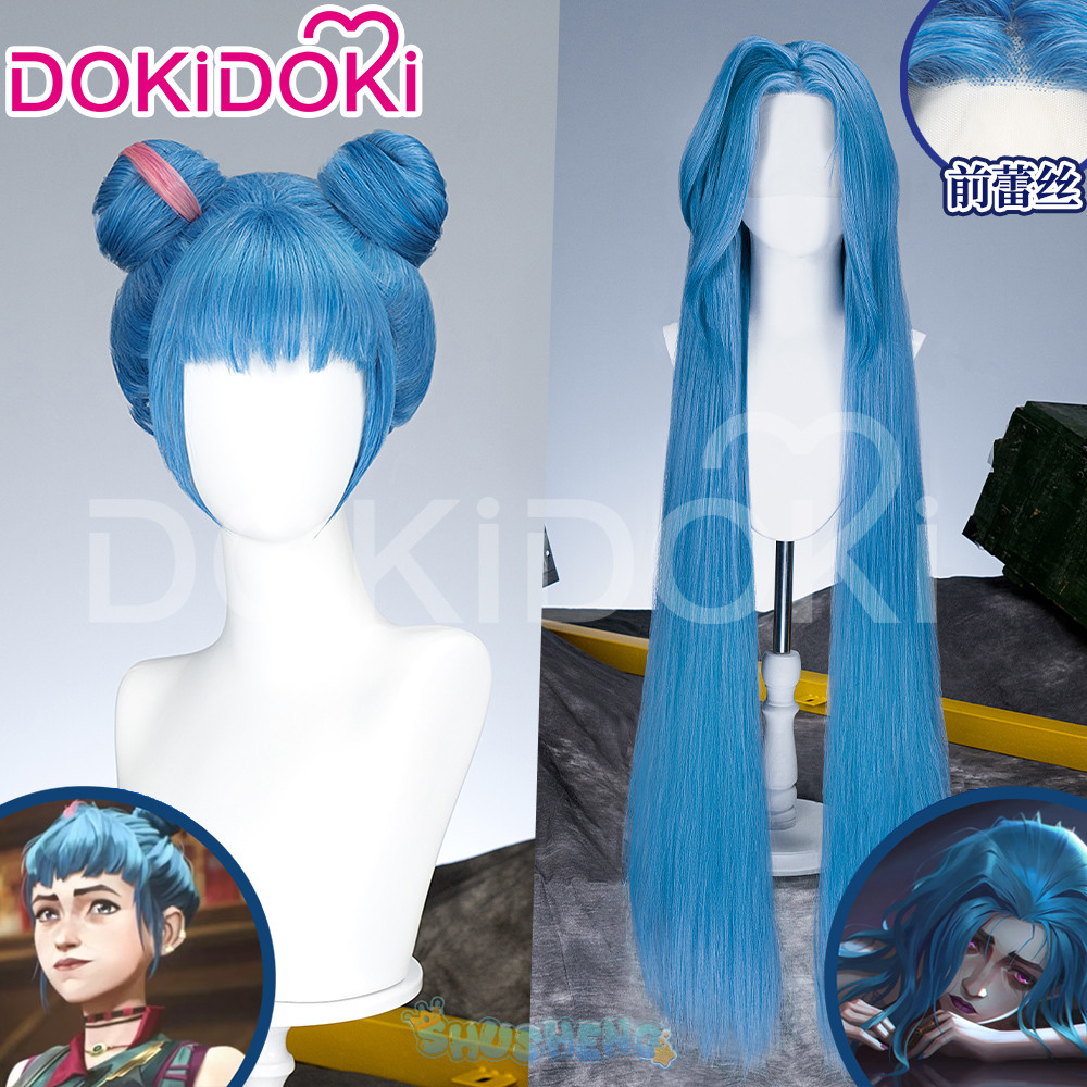 DOKIDOKI Anime LoL Arcane Jinx Cosplay Jinx cosplay wig | Shopee ...