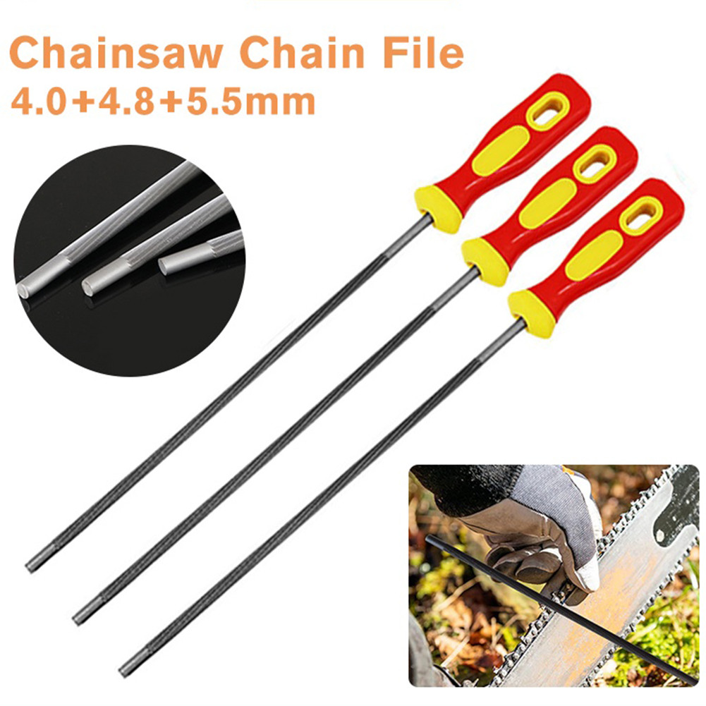 4/4.8/5.5mm Round High Carbon Steel Sharpening Chain Saw Chain File ...
