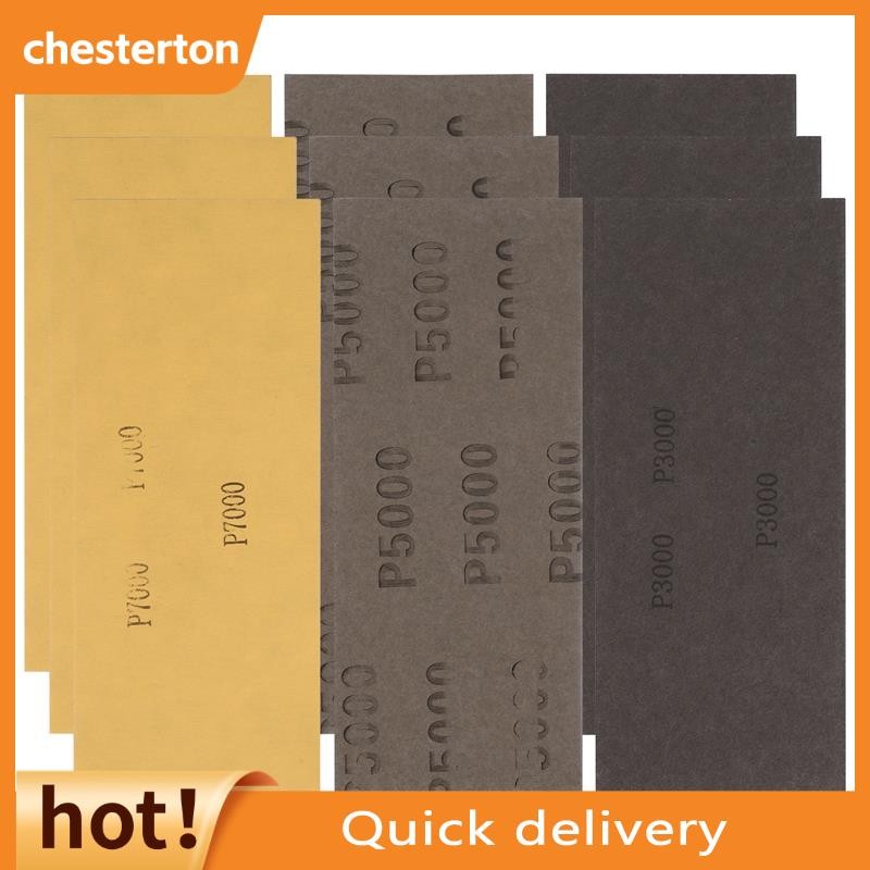 9 Pcs 3000 5000 7000 High Grit Wet And Dry Sandpaper Assortment Drywall ...