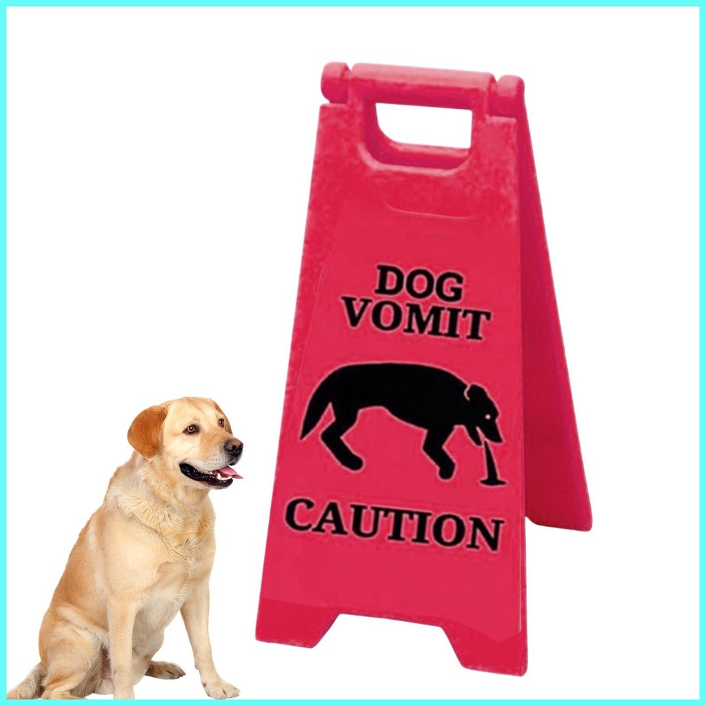 Cat Vomit Wet Floor Sign Funny Warning Sign Dog Vomit Sign Cute Wet ...