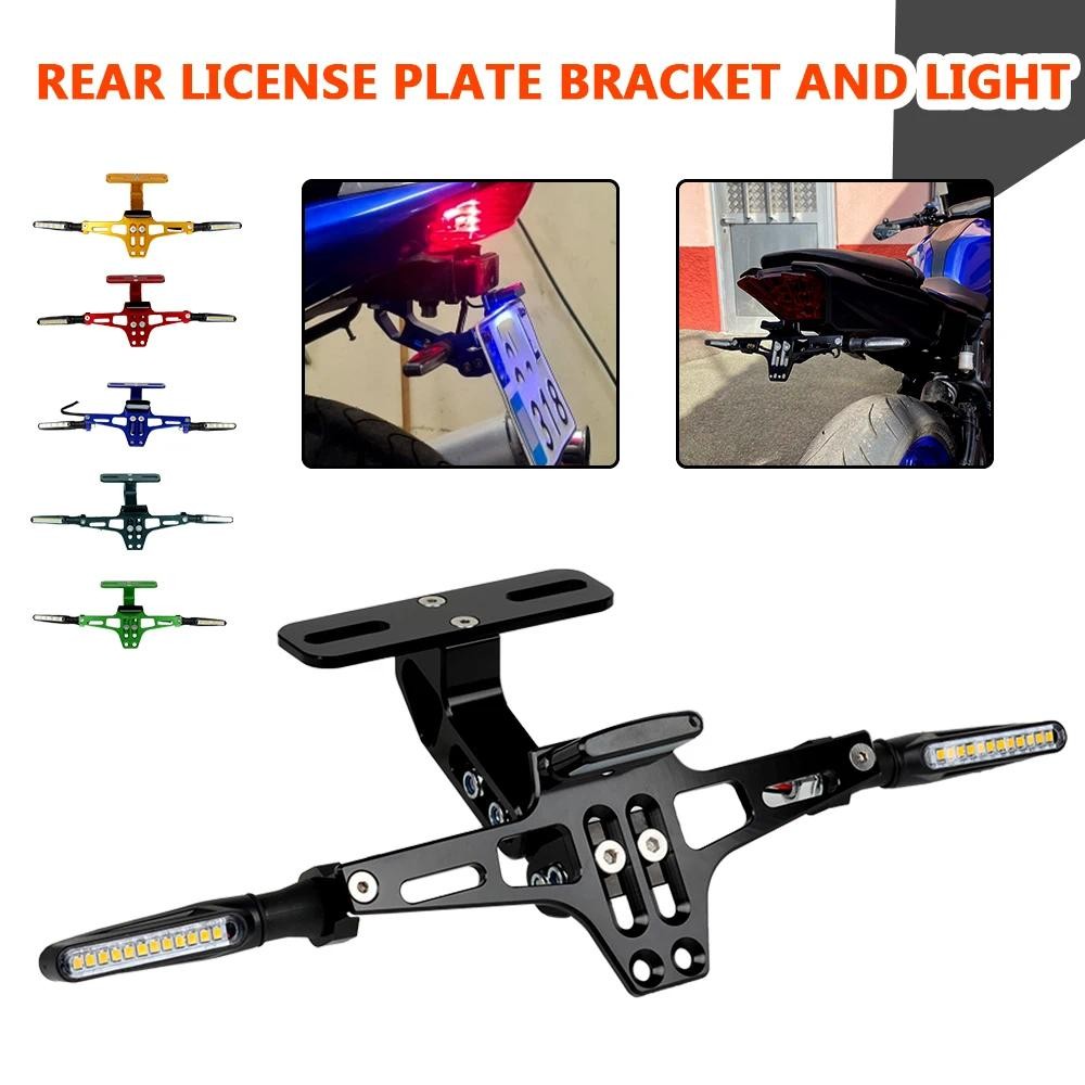 M For YAMAHA M-SLAZ XSR700 XSR900 P CNC License Plate Bracket LED ...
