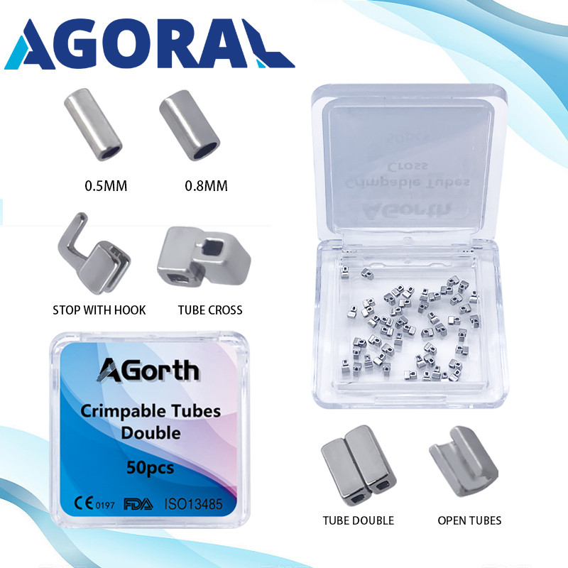 Agoral 50Pcs Dental Orthodontic Crimpable Hooks Metal Short Long Stop ...