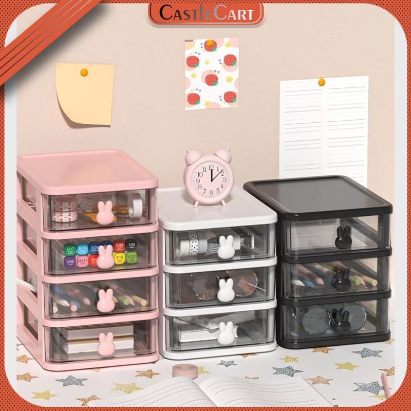 Storage Box Cute Shelf Desk Drawer Desk Small Box Cosmetics Stationery ...