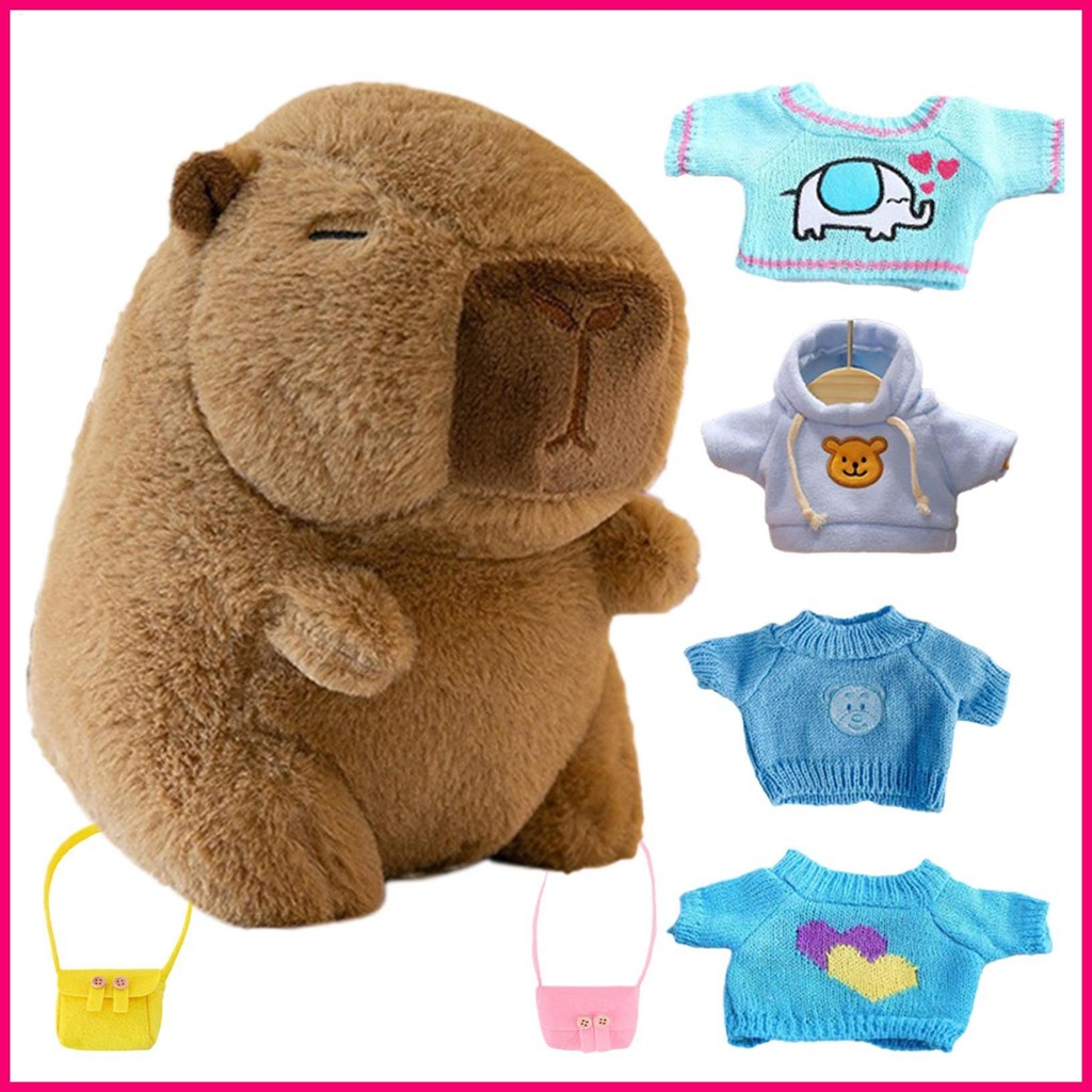 Capybara Plush Toy With Clothes Cute Capybara Stuffed Animal You Can ...