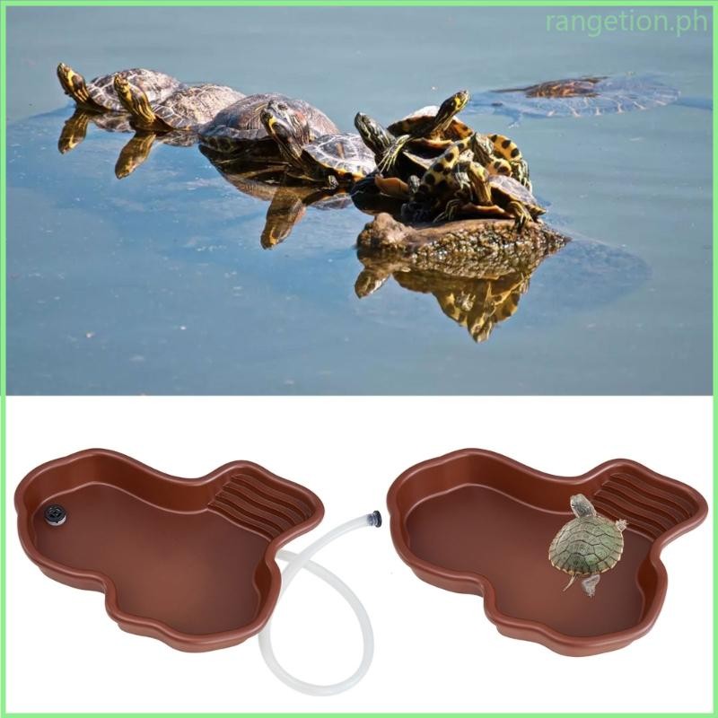 RAN Turtle Climb Shelf Aquariums Plastic Turtle Bathing Bath Tub with ...