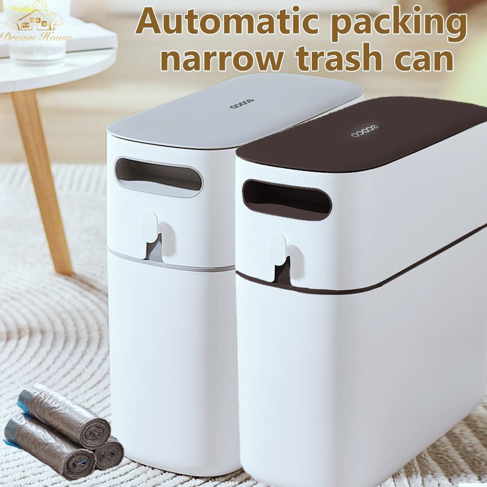8L/12L Large Capacity Trash Bin Kitchen Home With Lid Trash Can Office ...