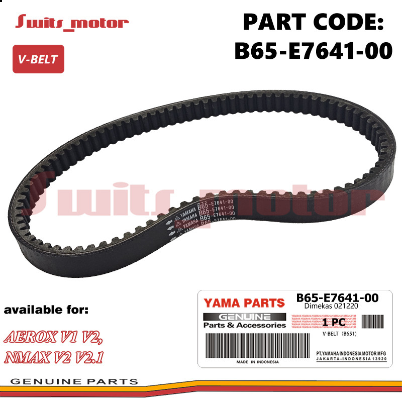 100% GENUINE V-BELT B65 AEROX V1 V2, NMAX V2 V2.1 B65-E7641-00 | Shopee ...