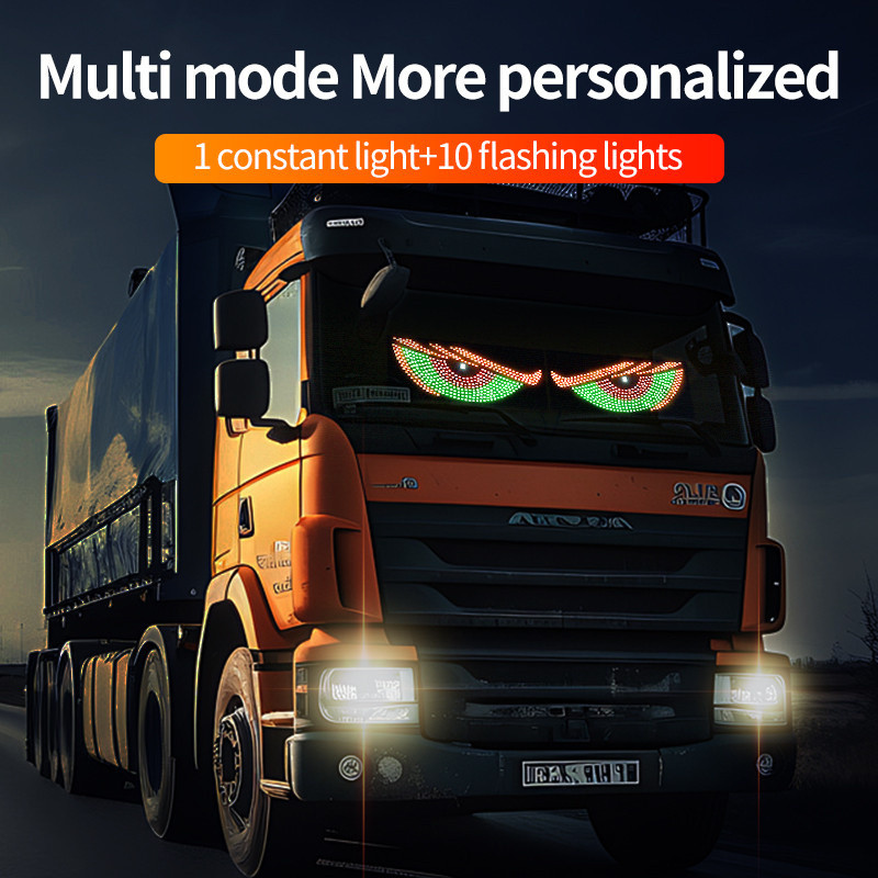 Devil's Eye Truck Windshield Remote Control Flexible Led Eye Animation ...