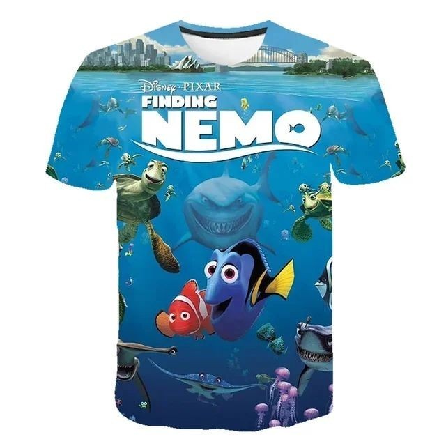 Disney Movie Finding Nemo Cartoon 3d T-shirts Boy Girl Kids Casual Top ...
