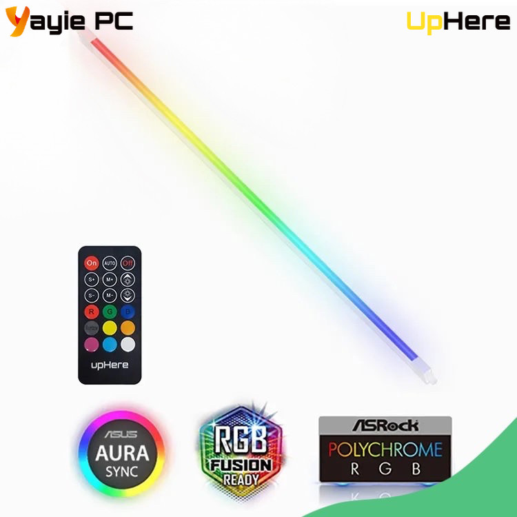 upHere 90cm USB Neon LED Strip Light With RF Remote Controller 5V 3Pin ...