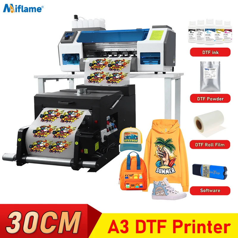 A3 DTF Printer with Dual XP600 Print heads DTF Transfer Film Printer ...