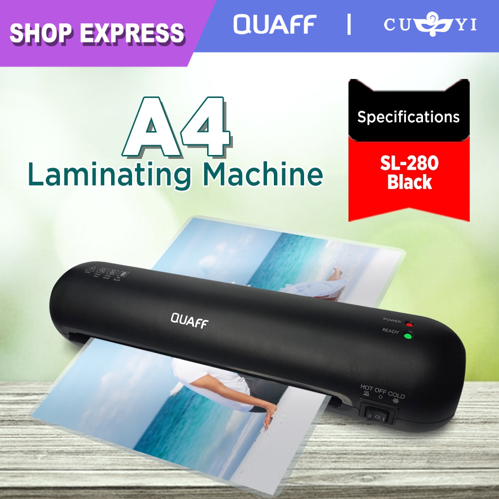 Quaff SL280 Laminator A4 Size Hot and Cold Laminating Machine Free 5pcs ...