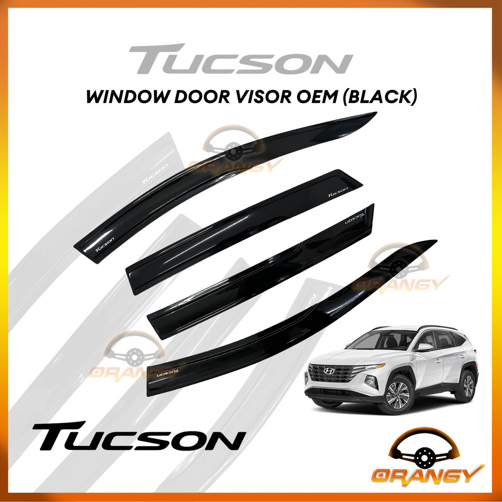Tucson 2023 to 2025 OEM TYPE Window Door Visor Black Thailand Quality ...