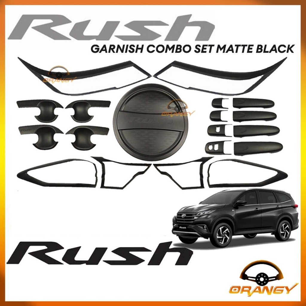 Toyota Rush 2018 to 2025 G / GRS VARIANT Garnish Combo set cover matte ...