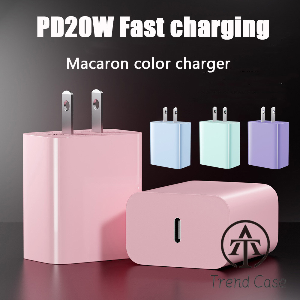 20W Macaron Color Charger Support Type C PD Fast Charging for IOS ...