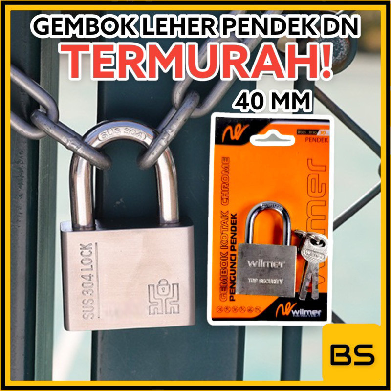 XP TOOL White 40mm Short Neck Padlock Lock for House Room Fence Door ...
