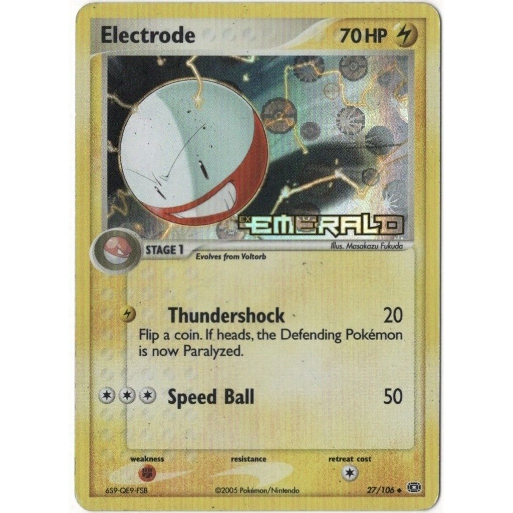 Pokemon Electrode [Reverse Holo] 27 Pokemon Emerald | Shopee Philippines