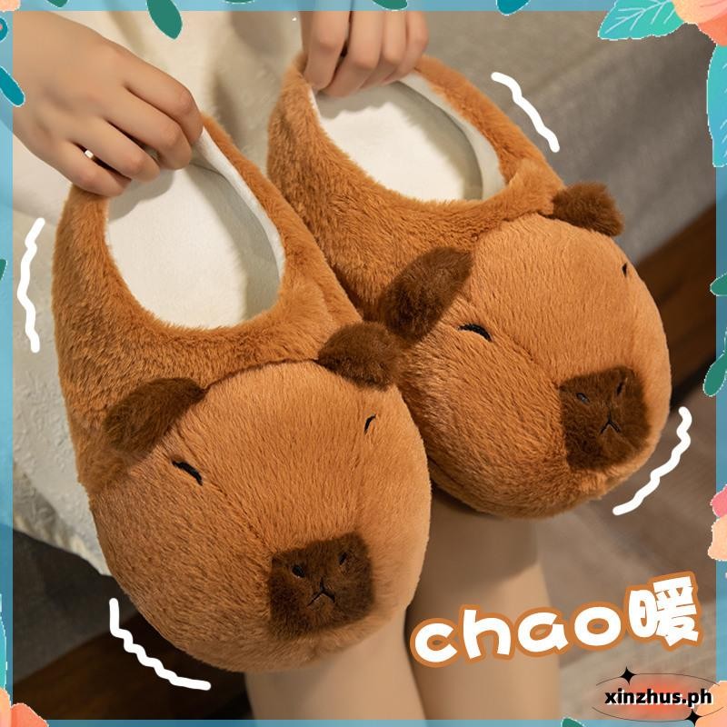 SOTIM Capybara Slippers, Funny with Anti-Skid Sole Capybara Stuffed ...
