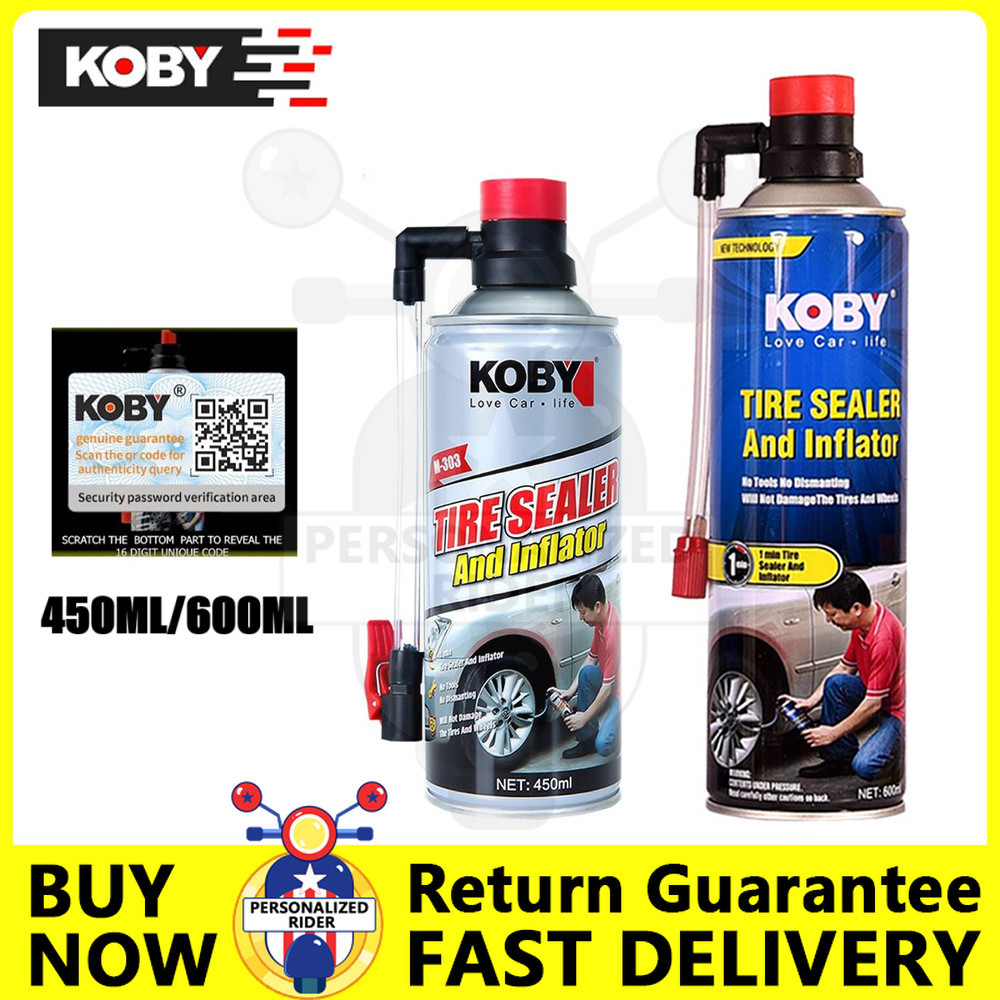 Koby Tire Sealer And Inflator 450ml / 600ml [P'd RIDER] | Shopee ...